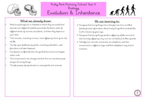 Y6 Evolution _ Inheritance 2021-2022 - Roby Park Primary